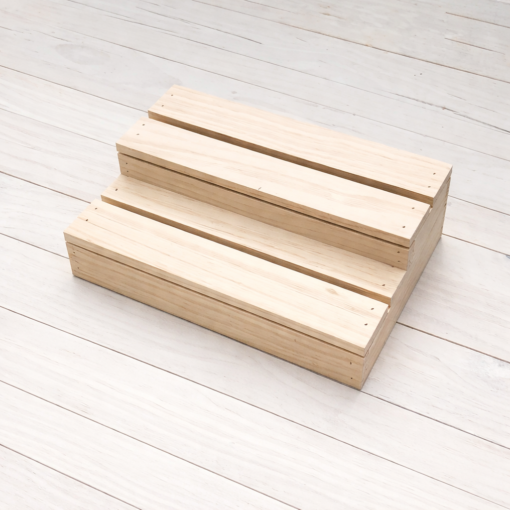 Wooden Two Tier Display Stand – The Wooden Box Shop